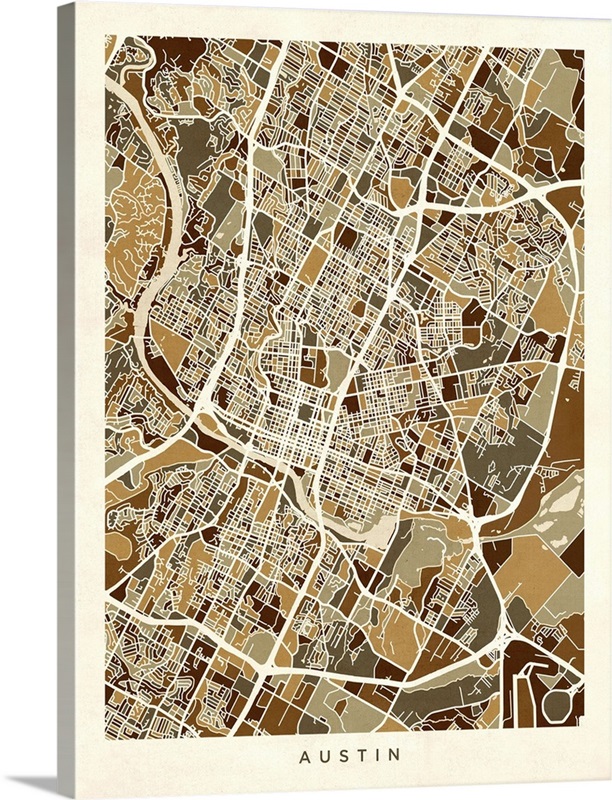 Austin Texas City Map | Great Big Canvas