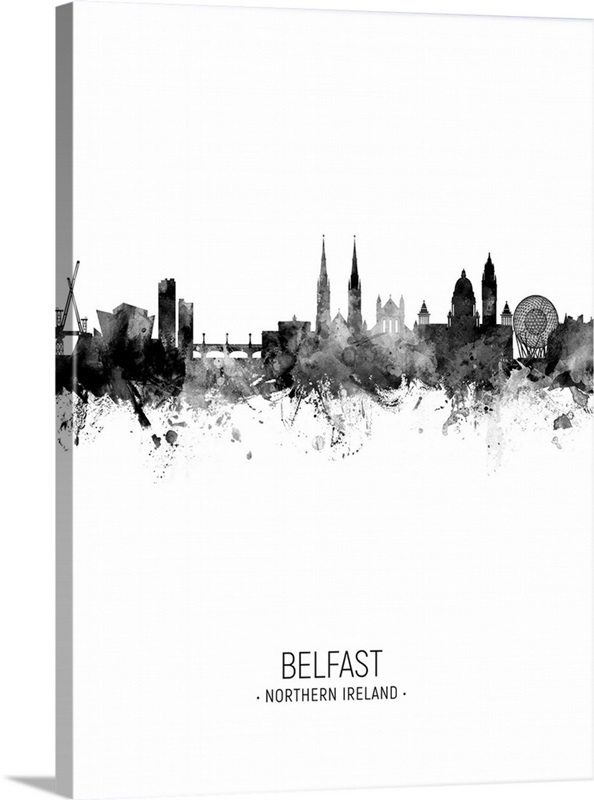 Belfast Northern Ireland Skyline Wall Art, Canvas Prints, Framed Prints ...