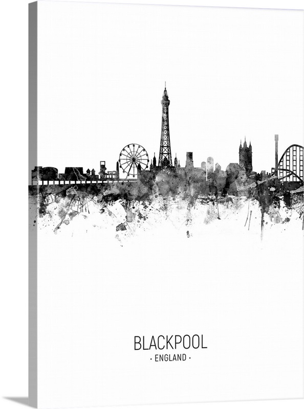 Blackpool England Skyline | Great Big Canvas