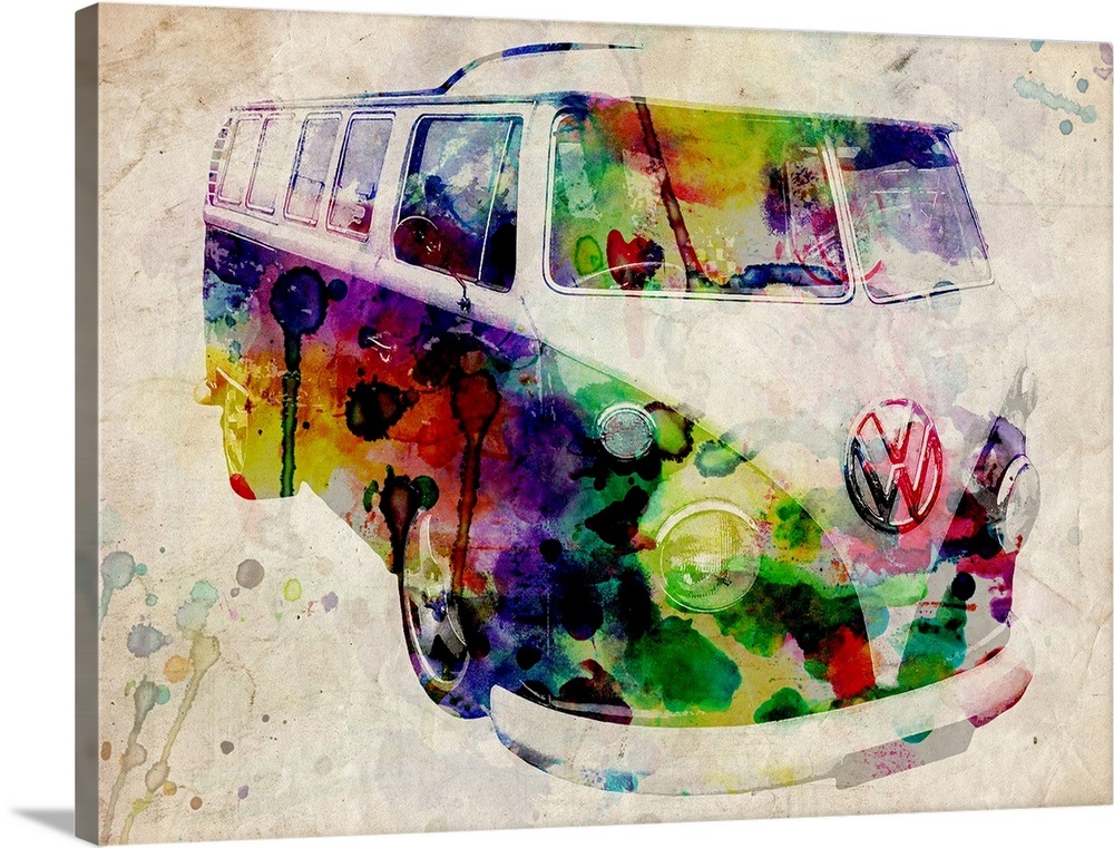 Camper Van Urban Art Wall Art, Canvas Prints, Framed Prints, Wall Peels ...