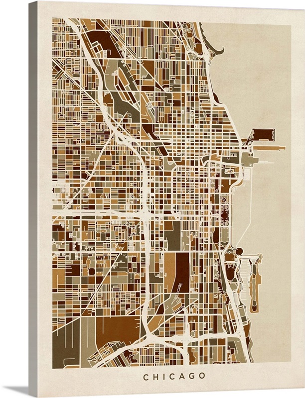 Chicago City Street Map | Great Big Canvas