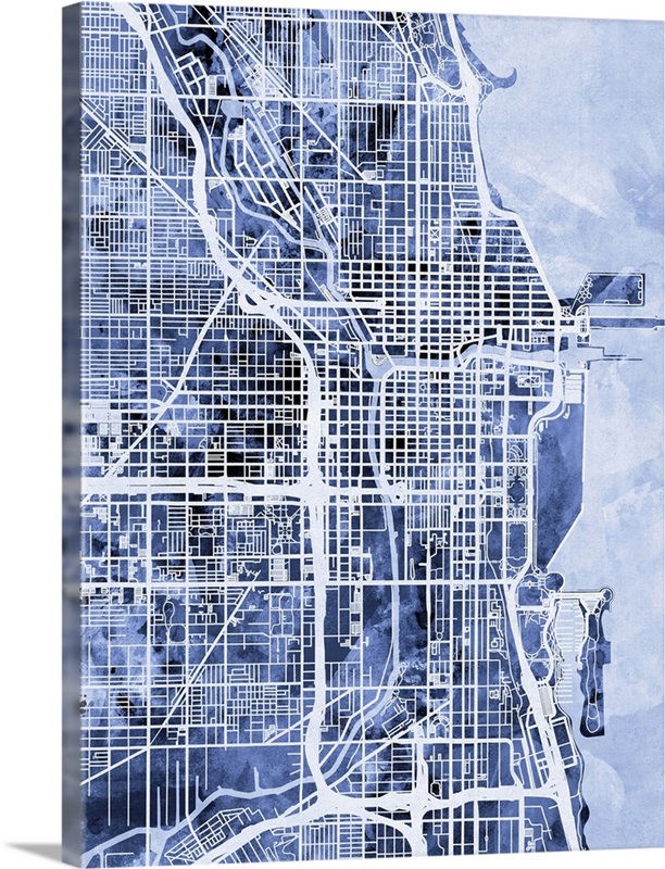Chicago City Street Map | Great Big Canvas