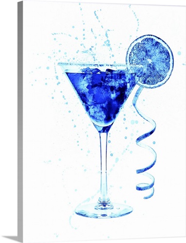 Cocktail Drinks Glass Watercolor Wall Art, Canvas Prints, Framed Prints ...