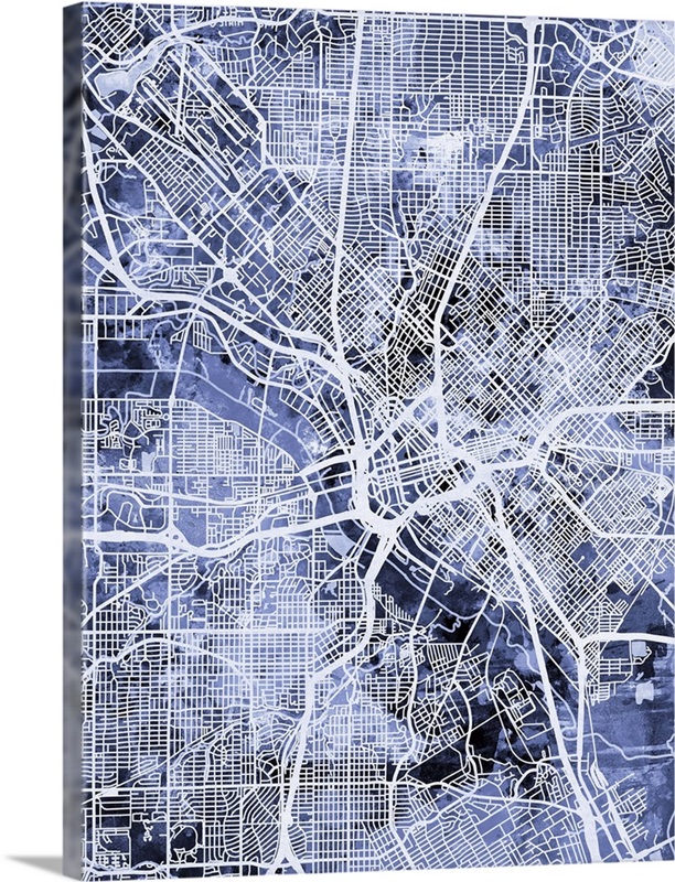 Dallas Texas City Map | Great Big Canvas