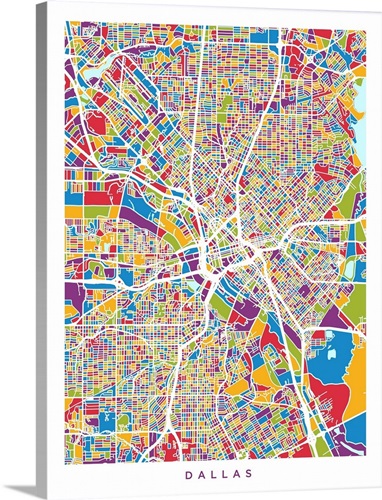 Dallas Texas City Map | Great Big Canvas