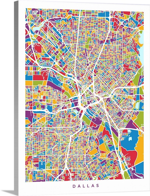 Dallas Texas City Map | Great Big Canvas