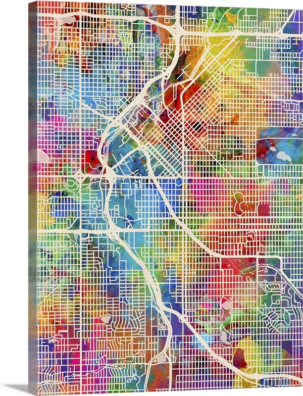 Denver Colorado Street Map | Great Big Canvas