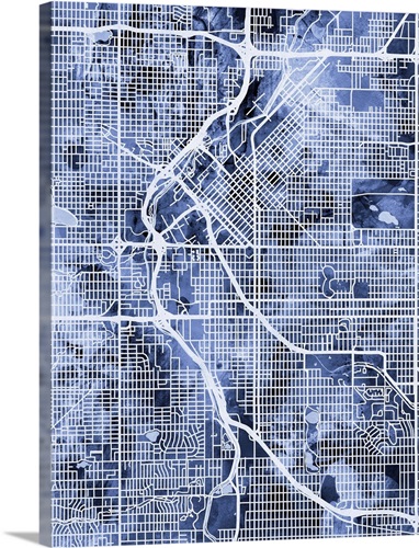 Denver Colorado Street Map | Great Big Canvas