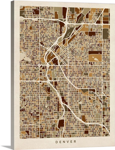Denver Colorado Street Map | Great Big Canvas