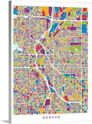 Denver Colorado Street Map | Great Big Canvas