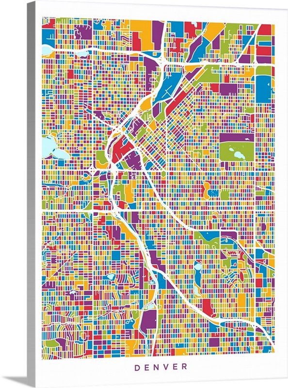 Denver Colorado Street Map | Great Big Canvas