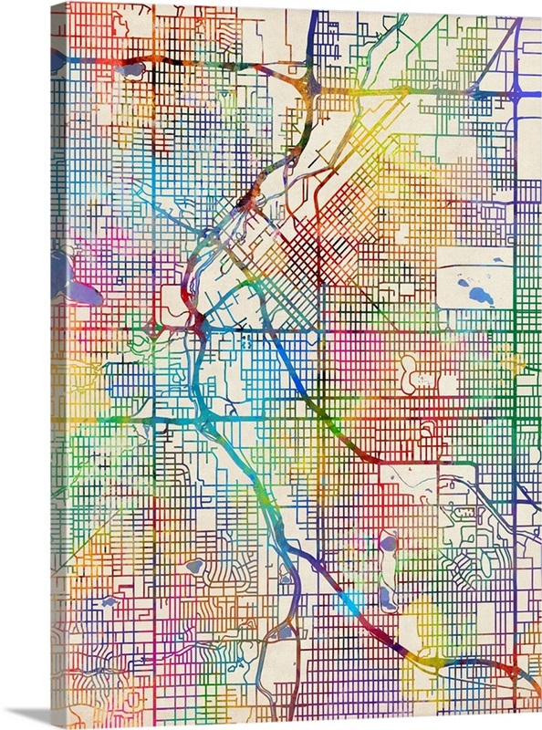 Denver Colorado Street Map | Great Big Canvas