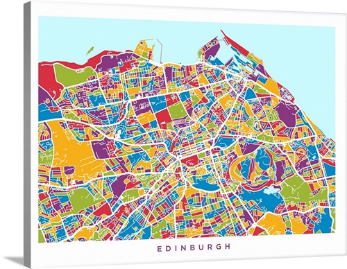 Edinburgh Street Map | Great Big Canvas