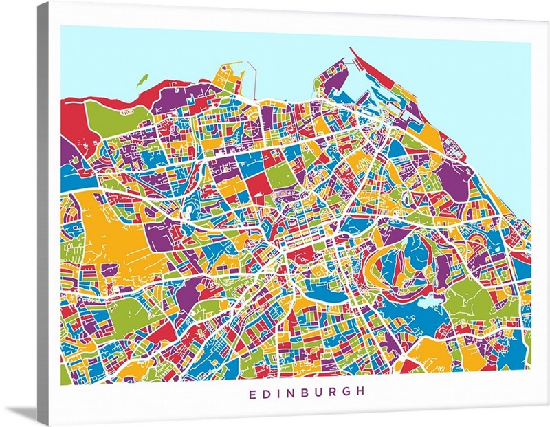 Edinburgh Street Map | Great Big Canvas
