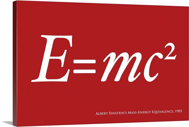 E=mc2 in red | Great Big Canvas