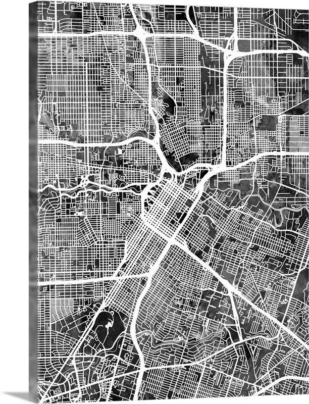 Houston Texas City Street Map | Great Big Canvas