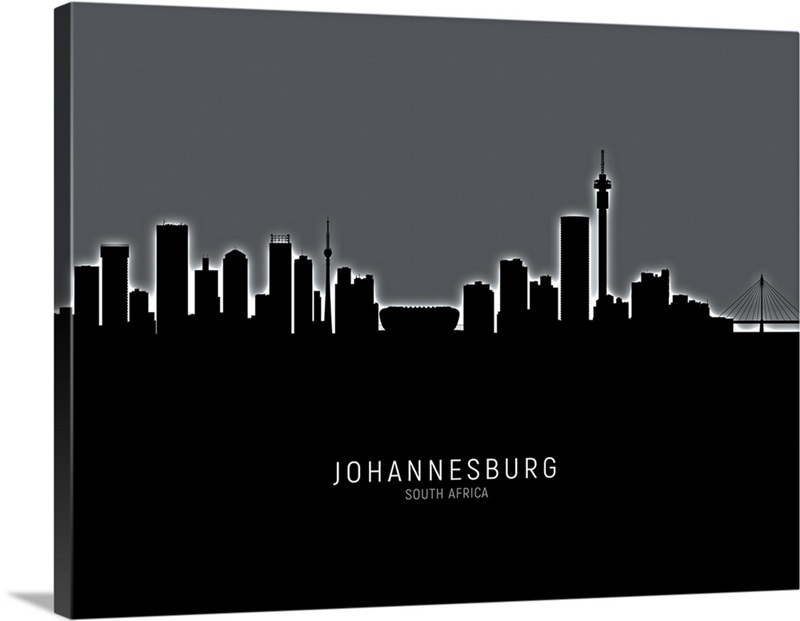 Johannesburg South Africa Skyline Wall Art, Canvas Prints, Framed ...
