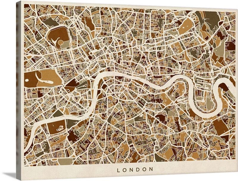 London England Street Map | Great Big Canvas