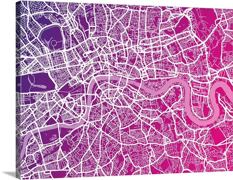 London England Street Map Art Print Blend | Great Big Canvas