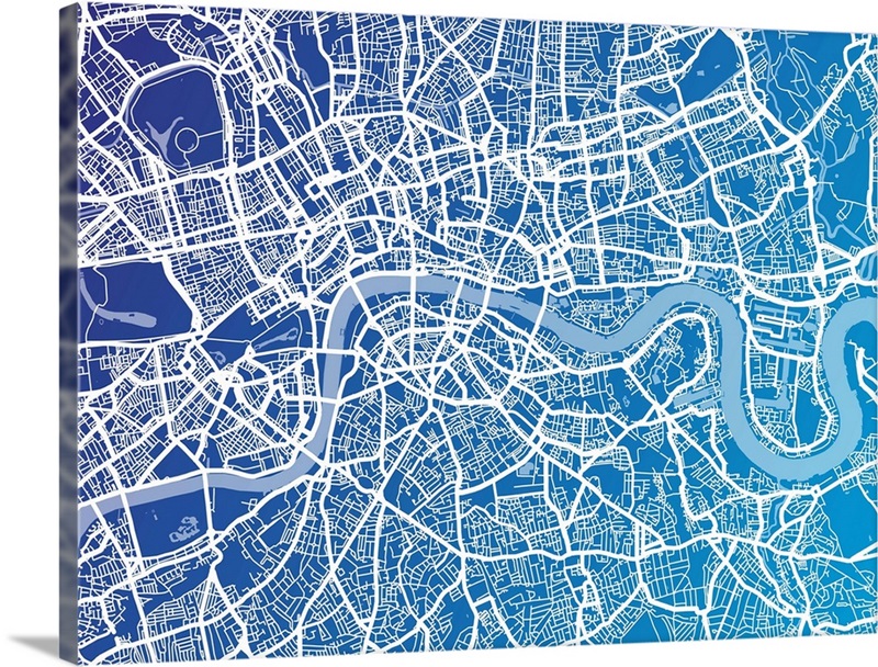 London map blue | Great Big Canvas