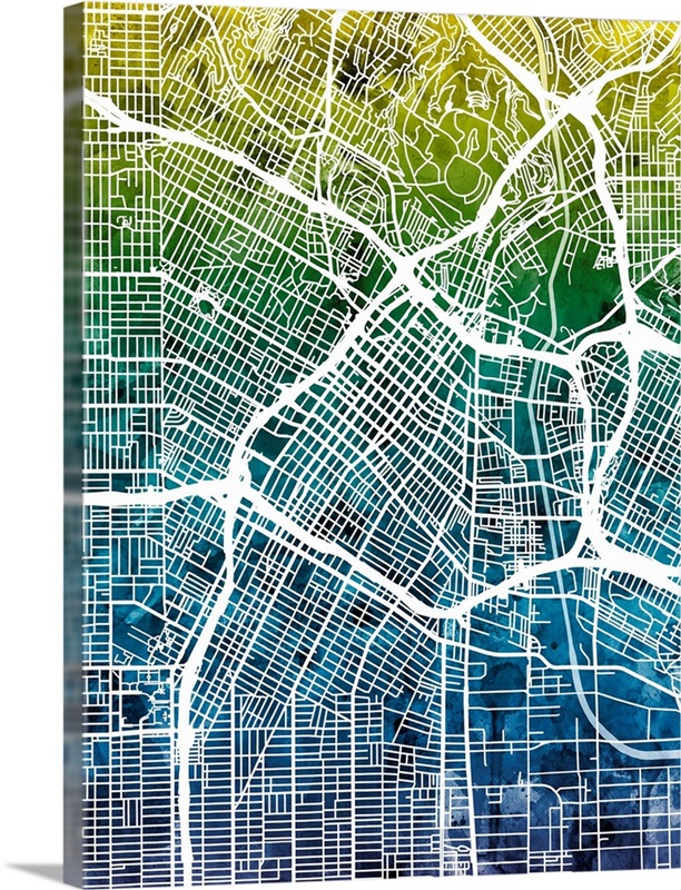 Los Angeles City Street Map | Great Big Canvas