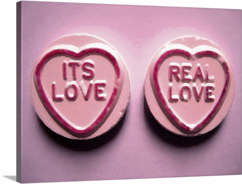 Love Hearts Sweets It's Love, Real Love | Great Big Canvas