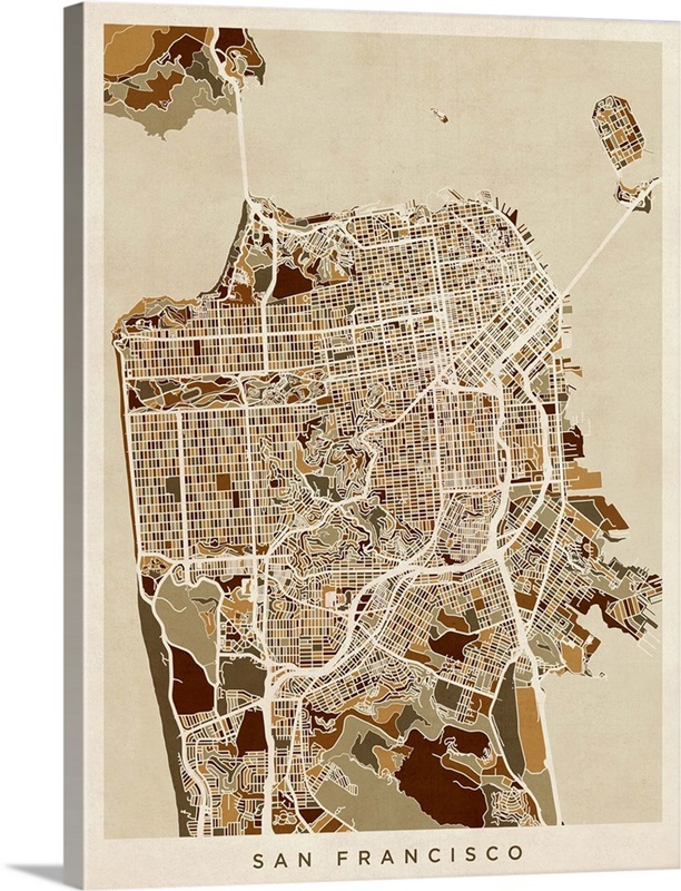 San Francisco City Street Map | Great Big Canvas