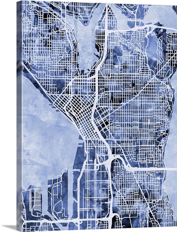 Seattle Washington Street Map | Great Big Canvas