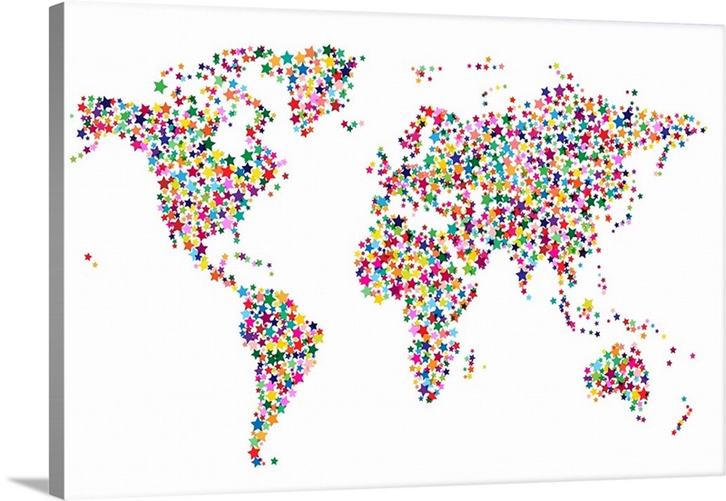 Stars Map of the World | Great Big Canvas