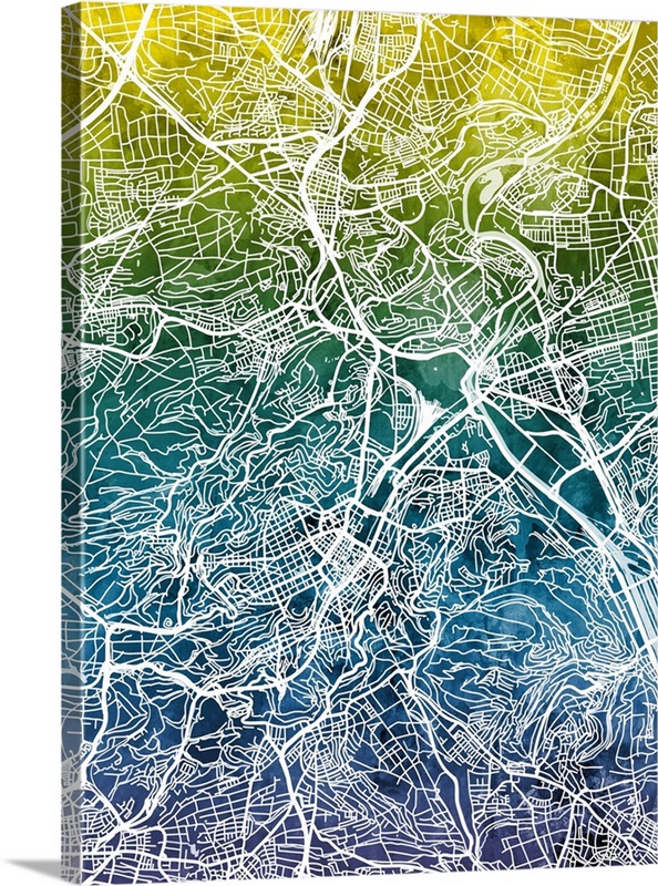 Stuttgart Germany City Map | Great Big Canvas