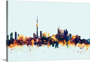 Toronto Canada Skyline Wall Art, Canvas Prints, Framed Prints, Wall ...