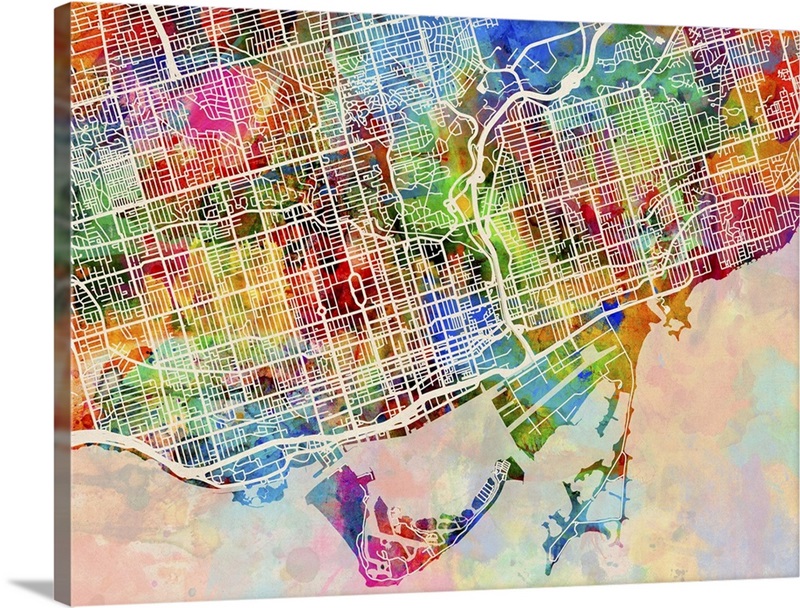 Toronto Street Map | Great Big Canvas