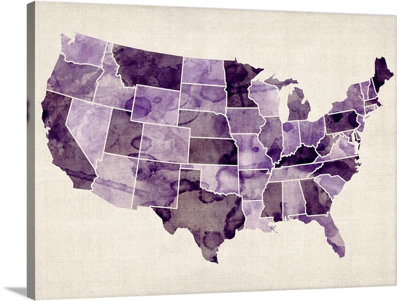 United States Watercolor Map | Great Big Canvas