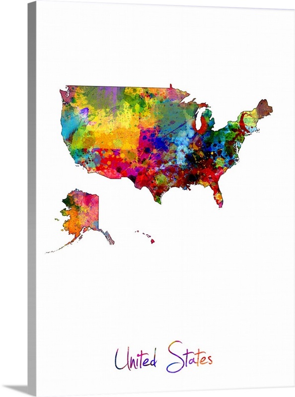 United States Watercolor Map | Great Big Canvas