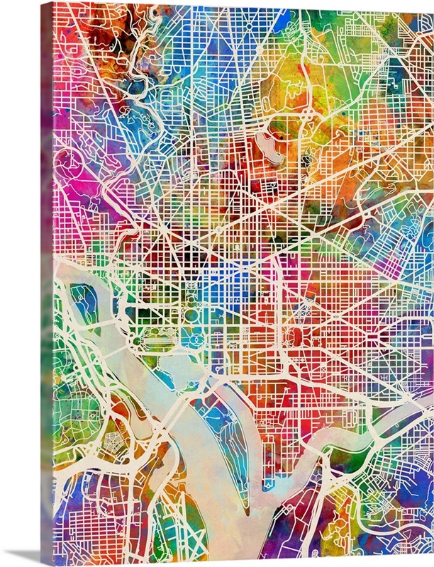 Washington DC Street Map | Great Big Canvas