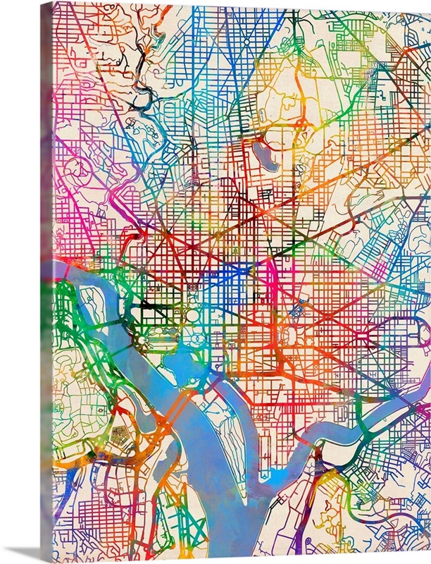 Washington DC Street Map | Great Big Canvas