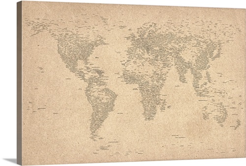 World Text Map | Great Big Canvas