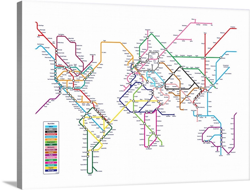 World Tube Metro Map | Great Big Canvas
