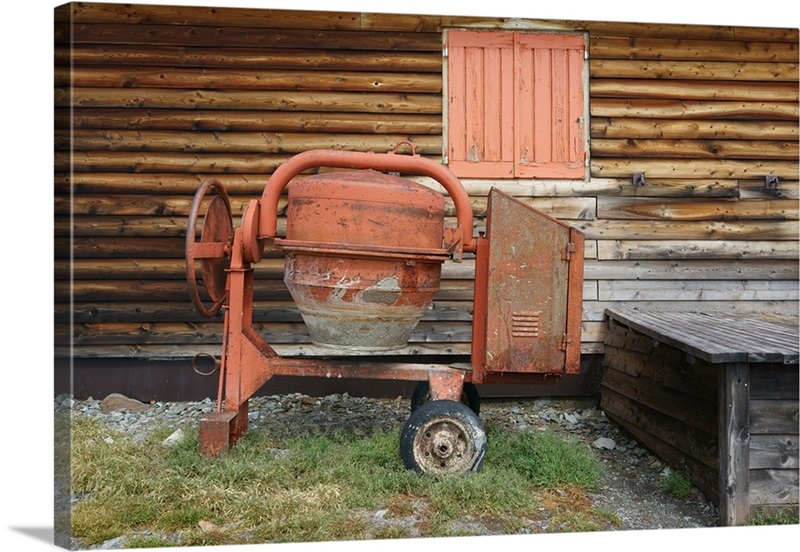 Red Cement Mixer | Great Big Canvas