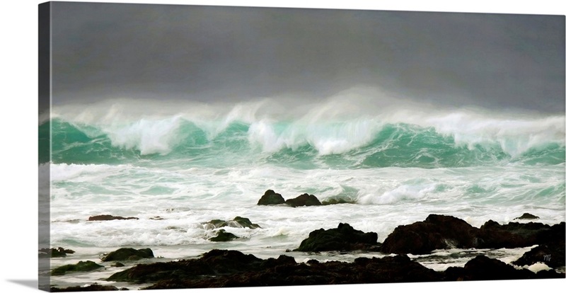 Winter Wave Pebble Beach | Great Big Canvas