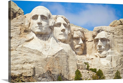 Sculpted heads of presidents at Mount Rushmore | Great Big Canvas