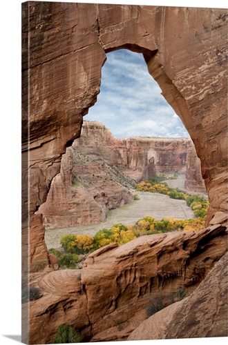 Natural arch with river valley in the background, Arizona | Great Big ...
