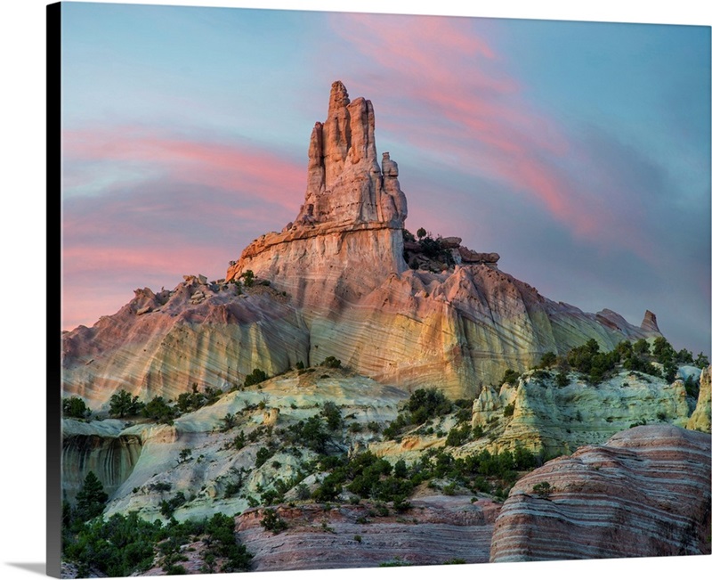 Rock Formation At Twilight, Church Rock, Red Rock State Park, New ...