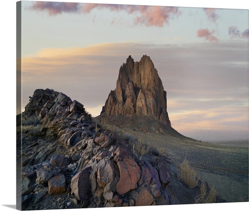 Ship Rock At Sunset, Remnant Basalt Core Of Extinct Volcano, New Mexico ...
