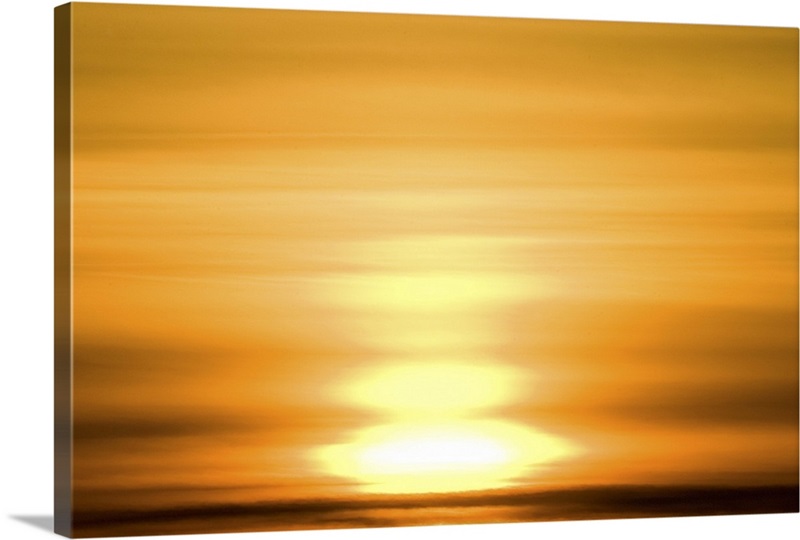Winter sunset over tundra, Canada | Great Big Canvas