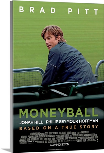 Moneyball - Movie Poster Wall Art, Canvas Prints, Framed Prints, Wall ...