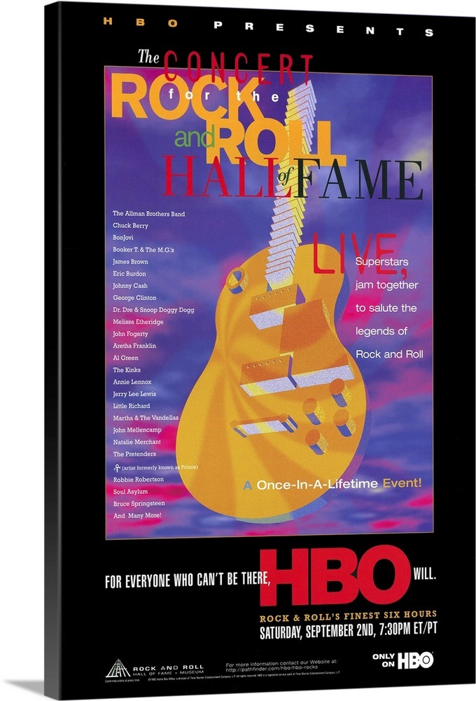 The Concert for the Rock and Roll Hall of Fame (1995) Wall Art, Canvas ...