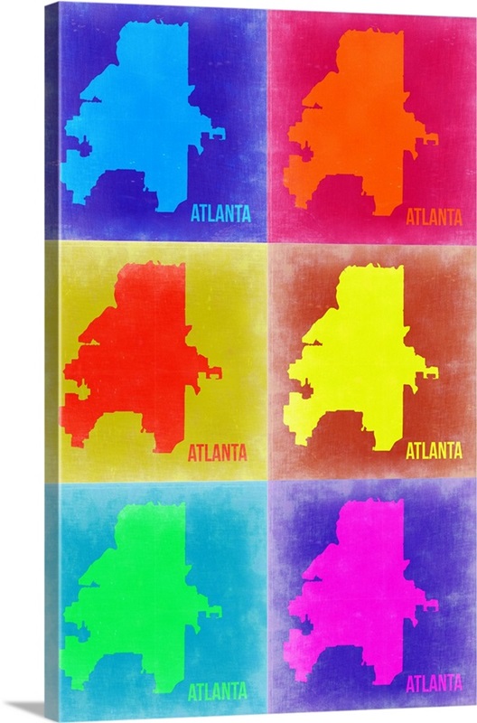 Atlanta Pop Art Map III | Great Big Canvas