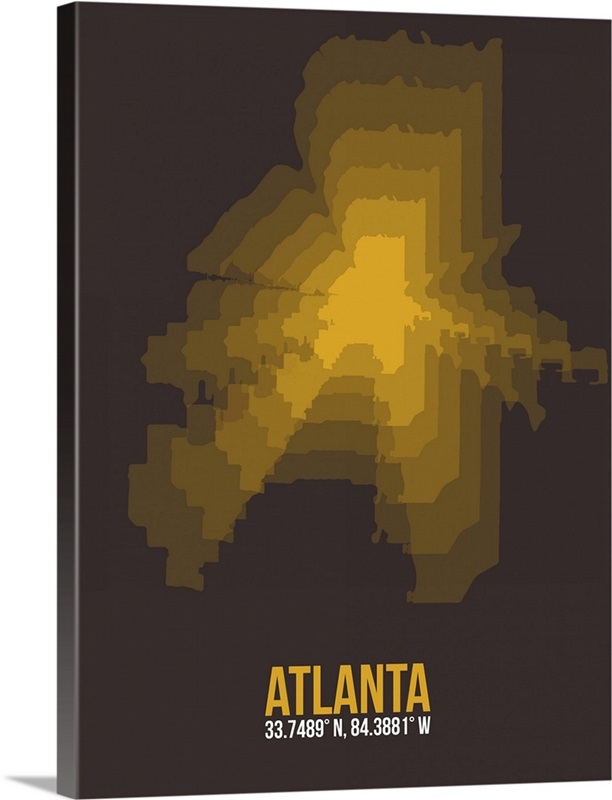Atlanta Radiant Map IV | Great Big Canvas