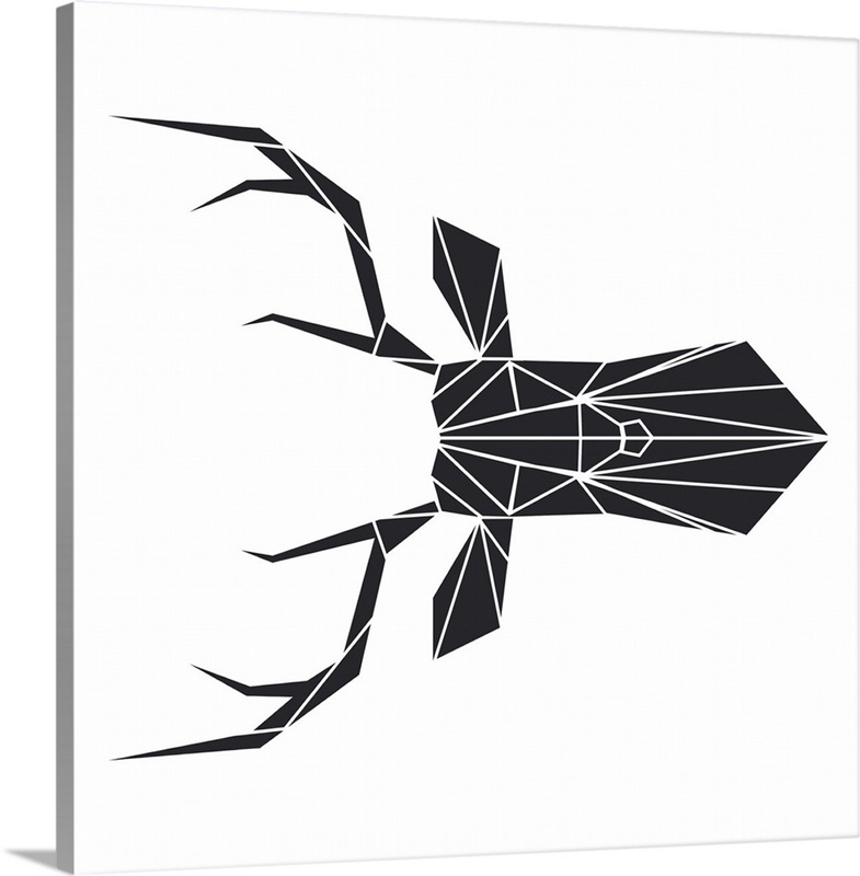 Black Polygon Deer | Great Big Canvas